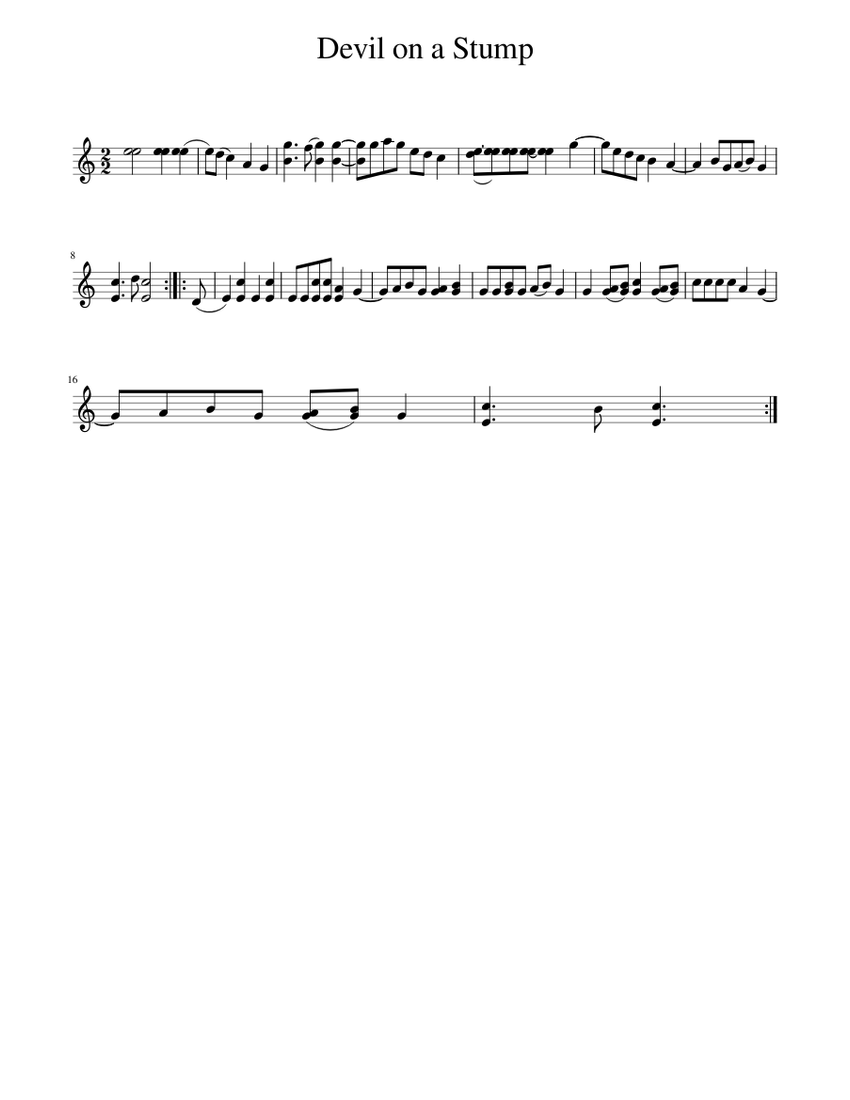 Devil on a Stump Sheet music for Piano (Solo) Easy | Musescore.com
