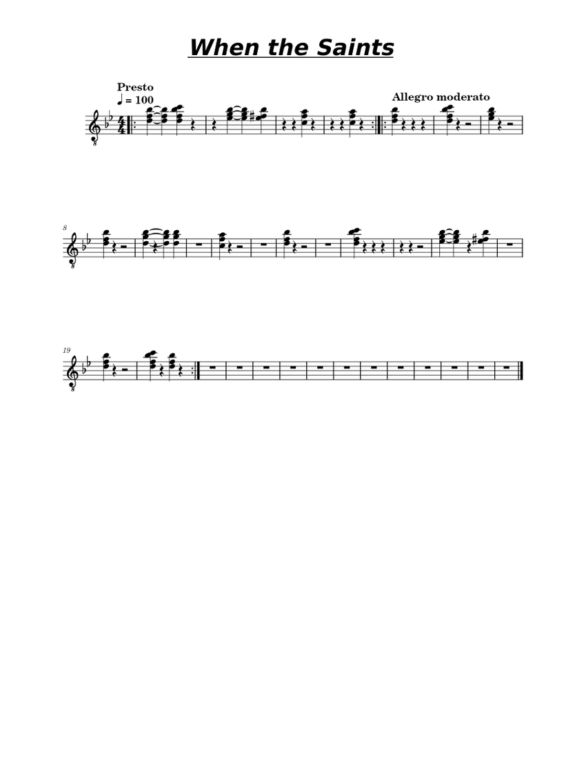 When The saints Sheet music for Guitar (Solo) | Musescore.com