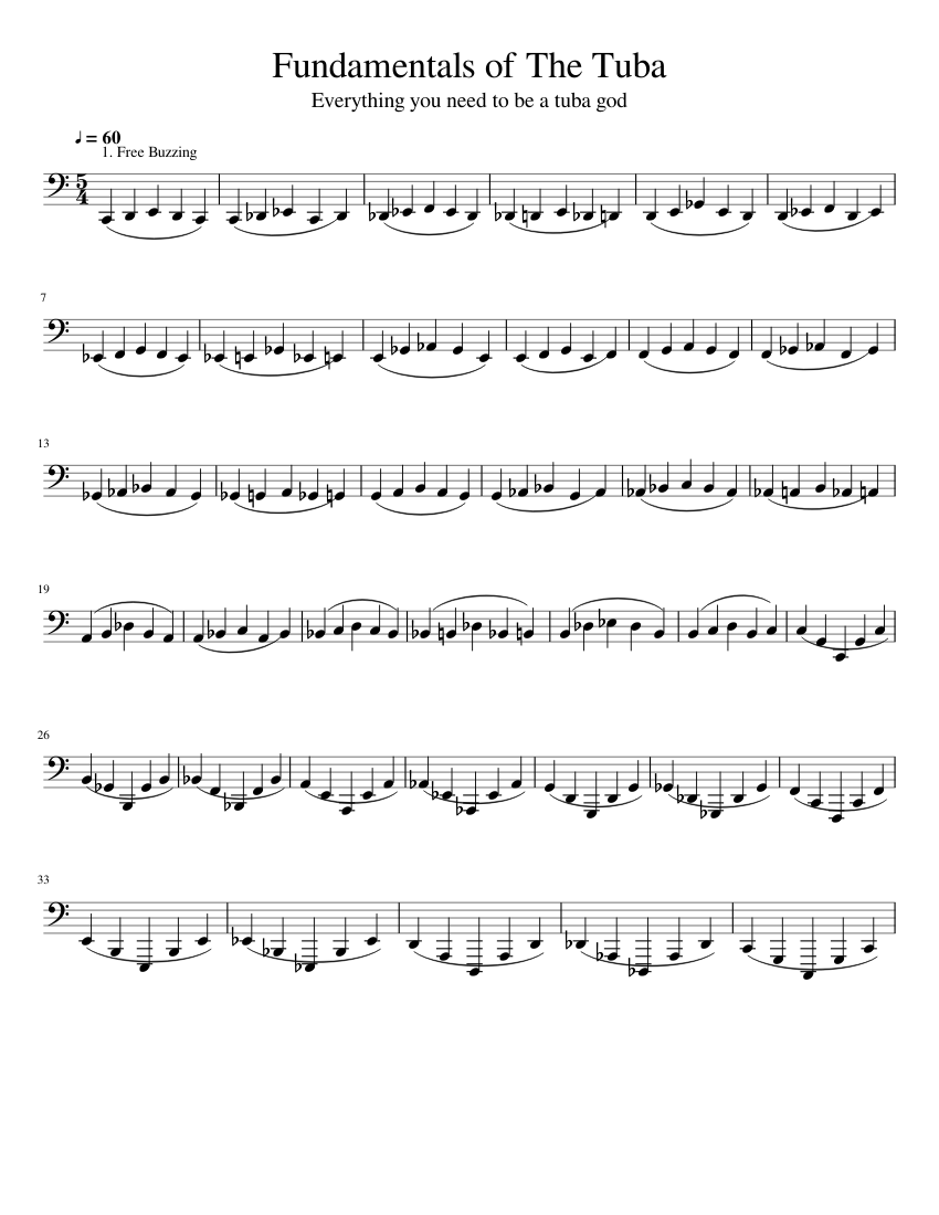 Fundamentals of The Tuba Sheet music for Tuba (Solo) | Musescore.com