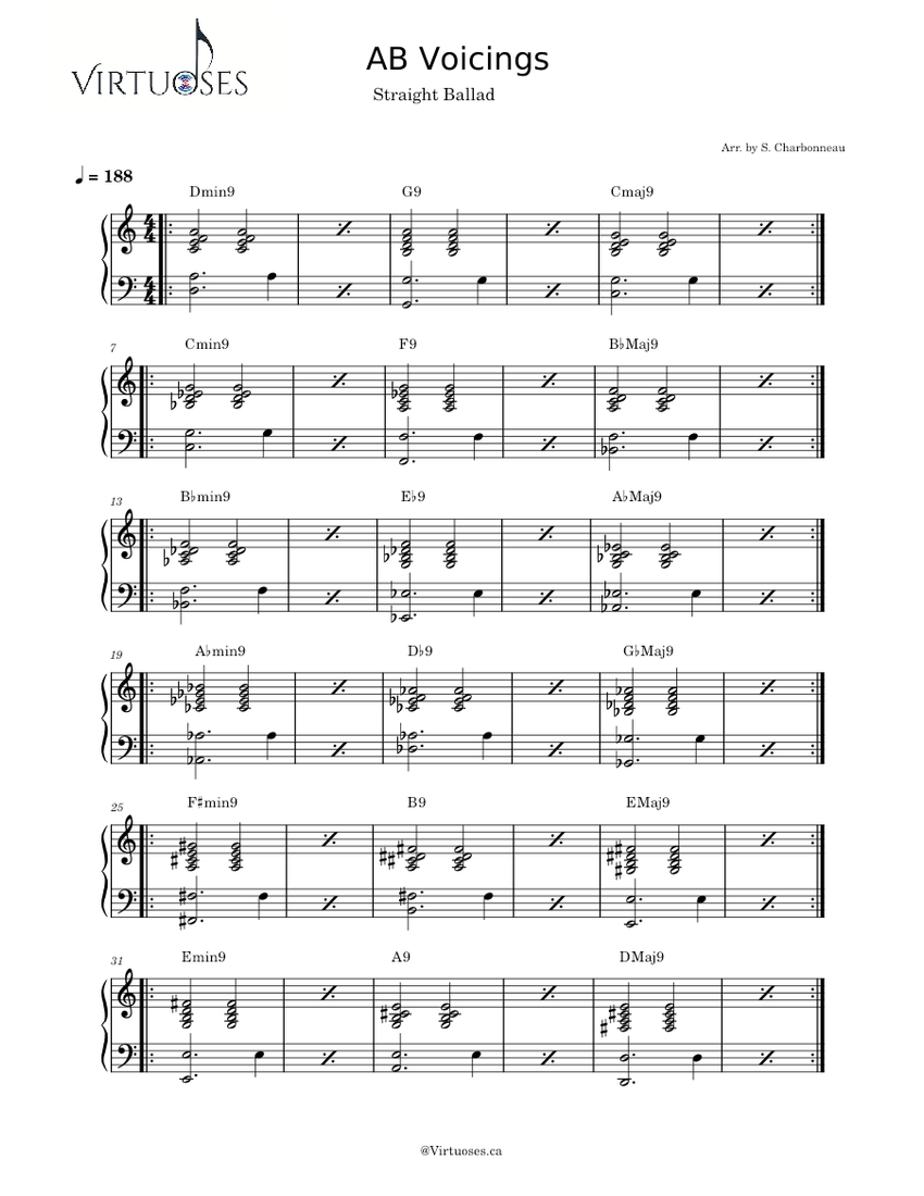 AB VOICINGS - Straight Ballad Sheet music for Piano (Piano Duo ...