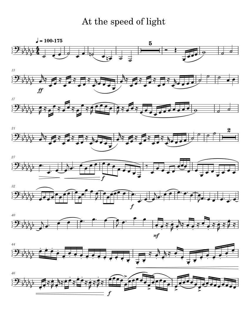 At the speed of light – Dimrain47 Sheet music for Piano (Solo) Easy ...
