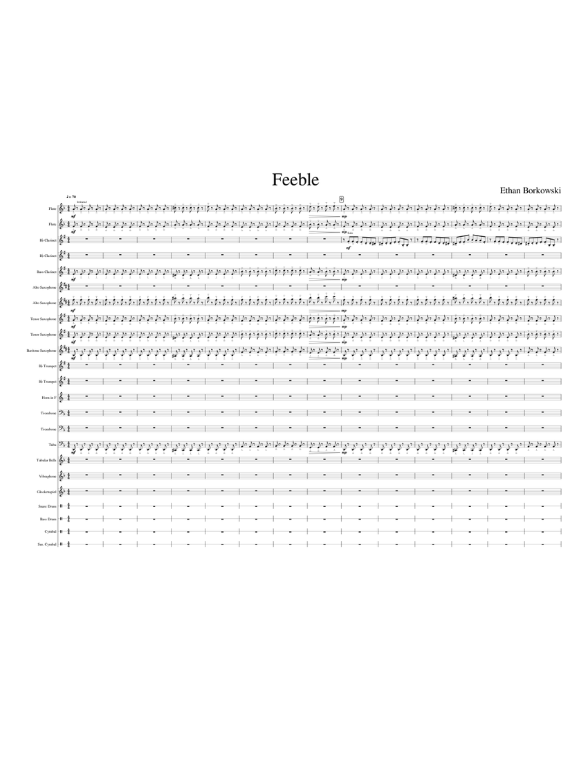 Feeble Sheet music for Trombone, Tuba, Flute, Oboe & more instruments ...