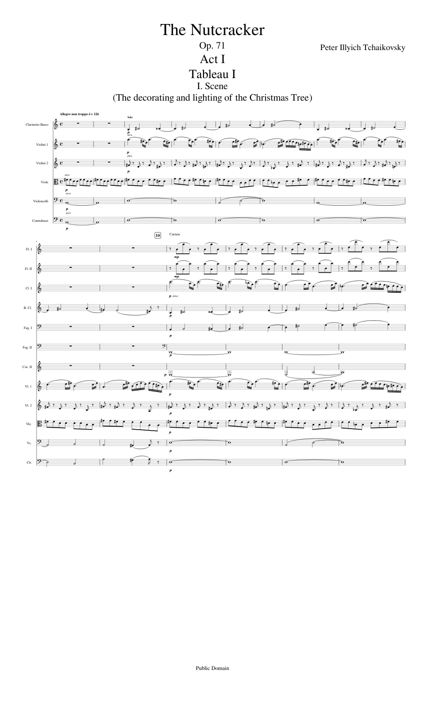 The Nutcracker, Scene I Sheet Music for Tuba, Vocals, Trombone tenor ...