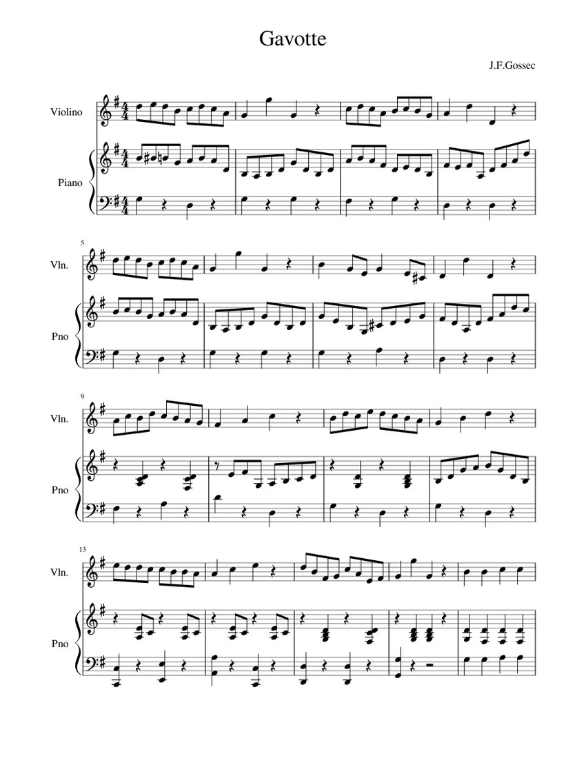 Gavotte - piano tutorial