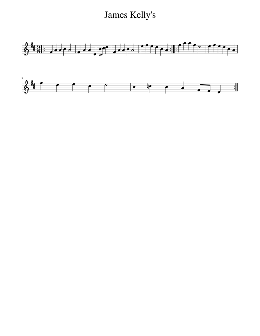 James Kelly's Sheet music for Piano (Solo) | Musescore.com