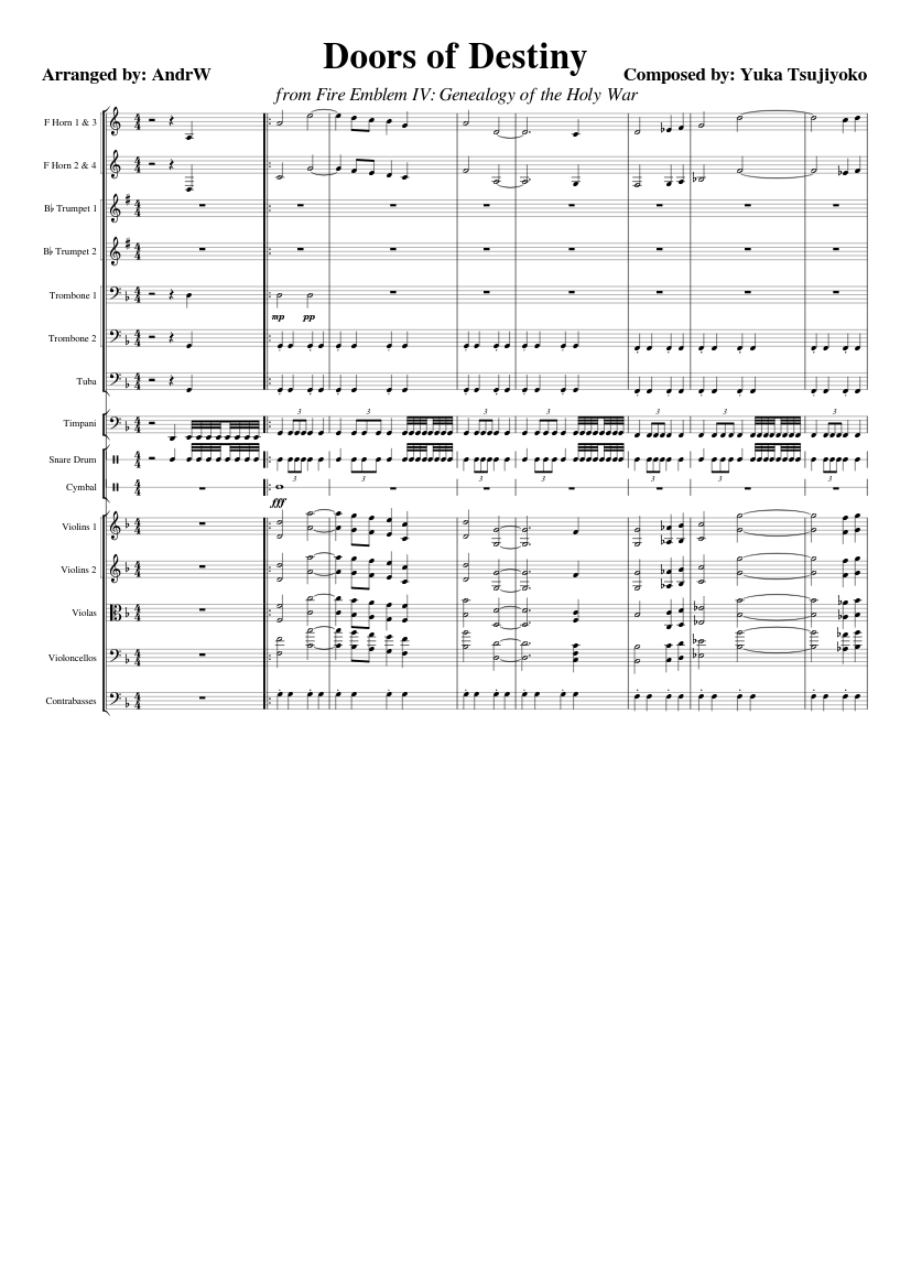 Doors of Destiny Sheet music for Trombone, Tuba, Trumpet in b-flat ...