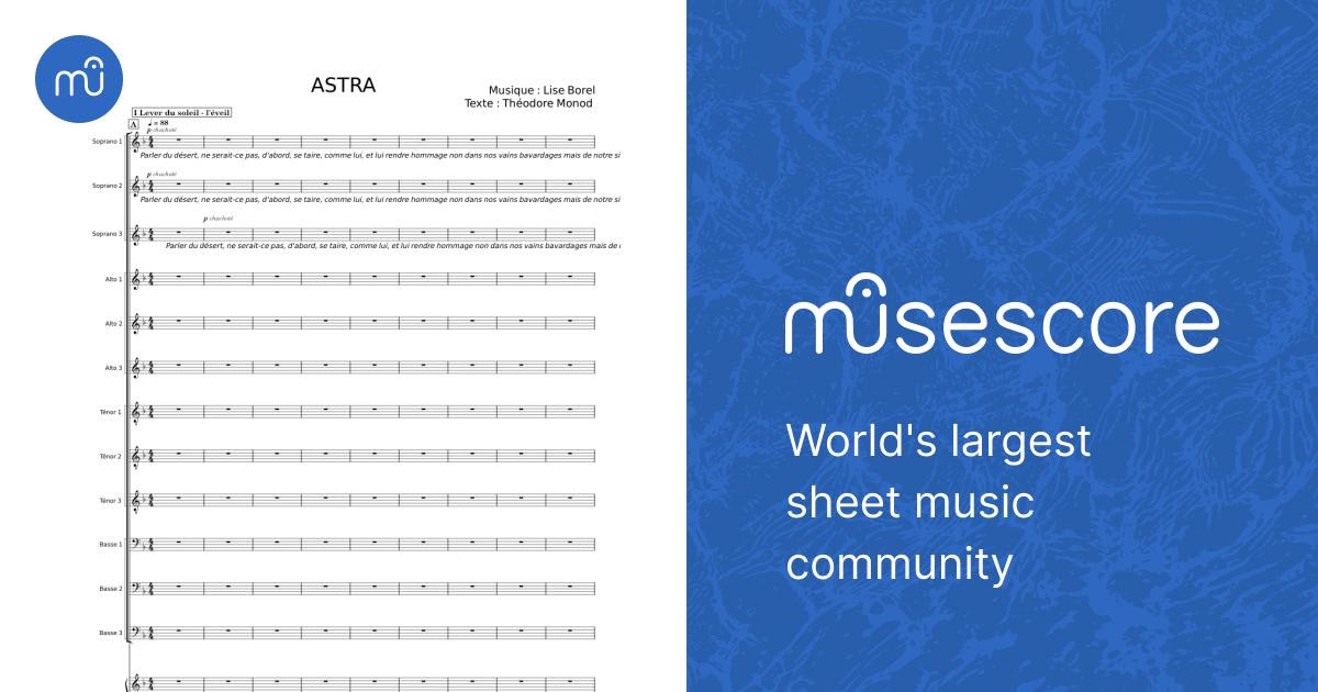 ASTRA Sheet music for Organ, Synthesizer (Mixed Ensemble) | Musescore.com