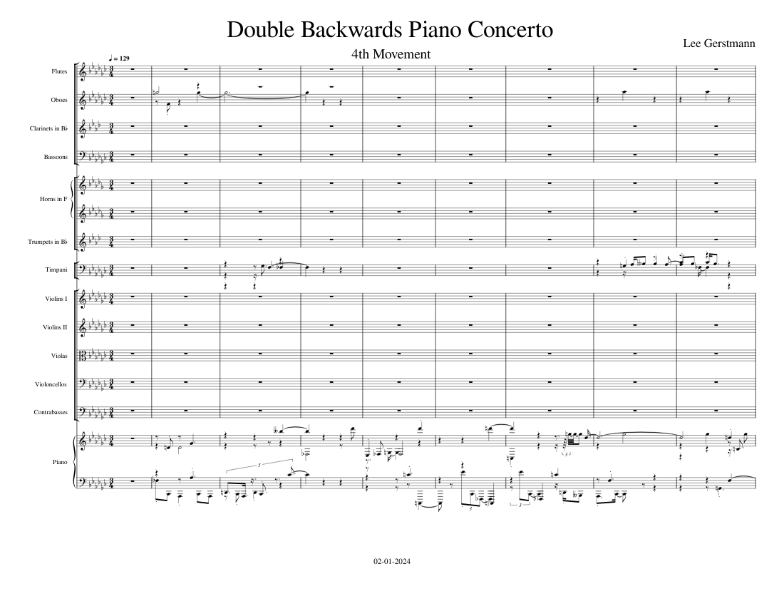 Double Backwards Piano Concerto - 4th Movement.mscz Sheet music for ...