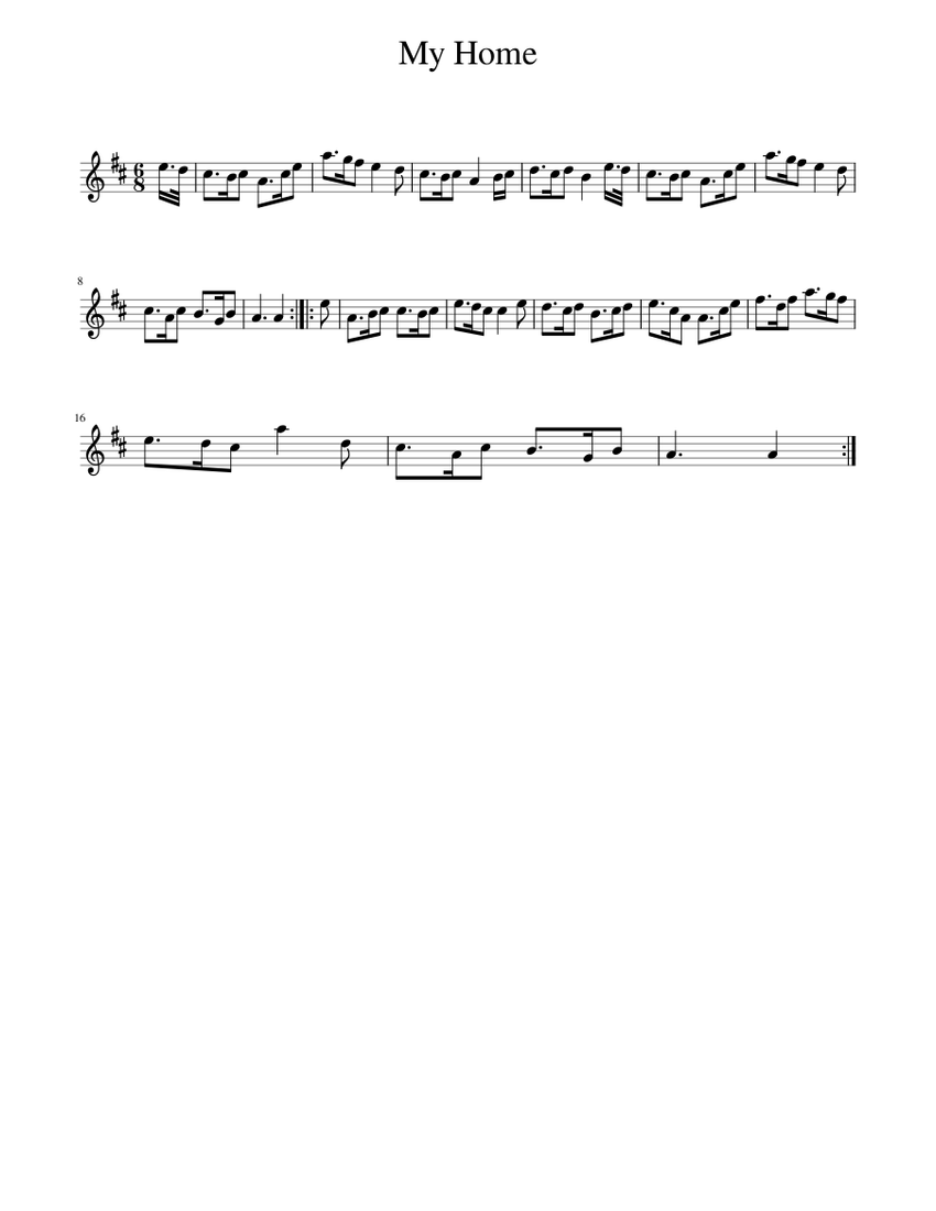My Home Sheet music for Piano (Solo) Easy | Musescore.com