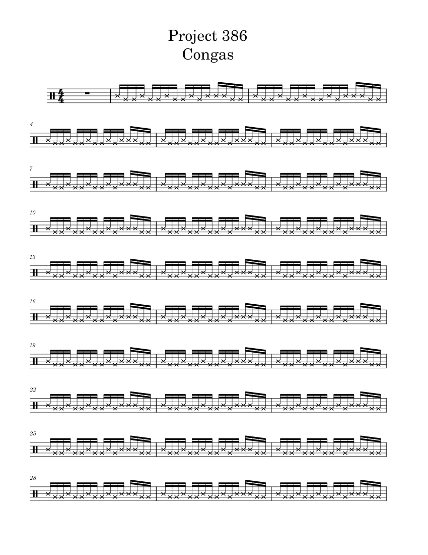 Project 386 Congas Sheet music for Drum group (Solo) | Musescore.com
