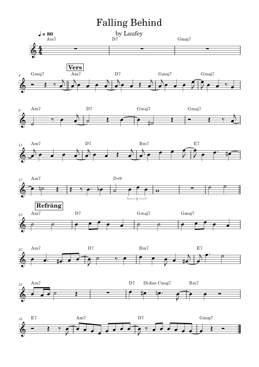 Falling Behind Laufey Sheet Music For Saxophone Alto Solo Falling Behind Laufey Sheet Music For Saxophone Alto Solo