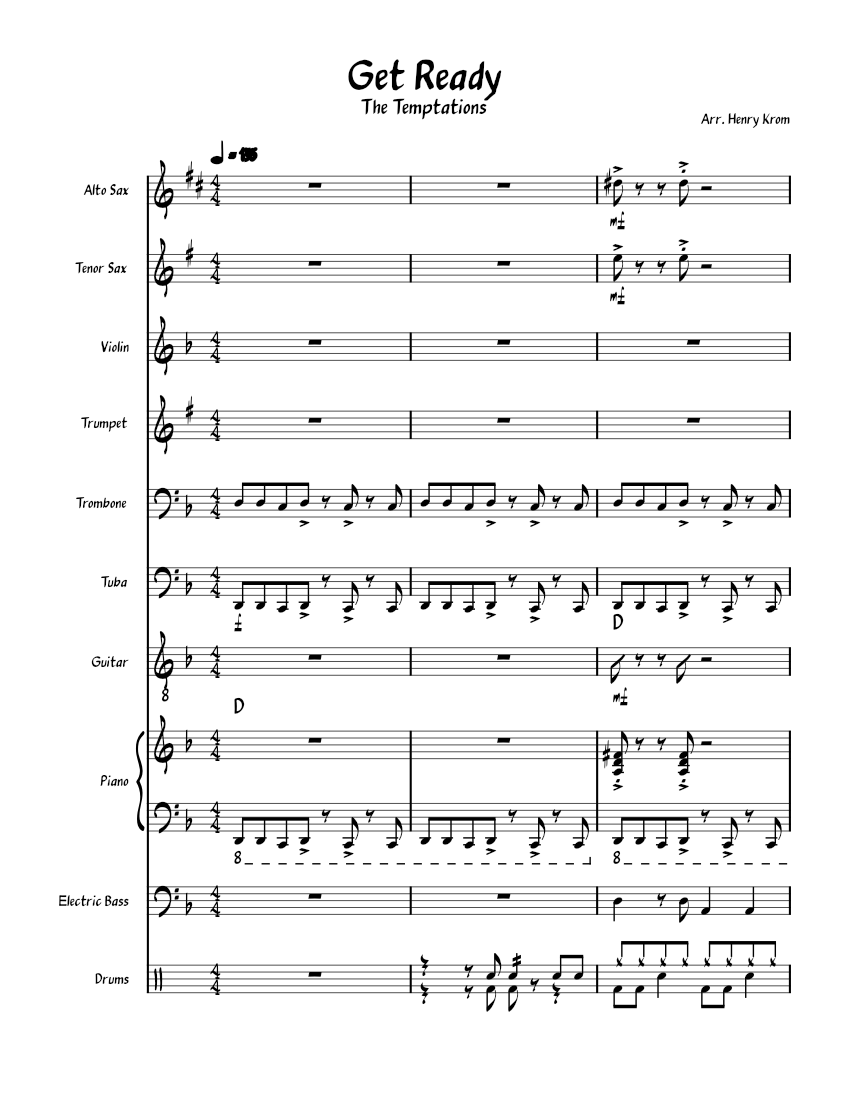 Get ready – The Temptations Get Ready – The Temptations Get Ready Sheet ...