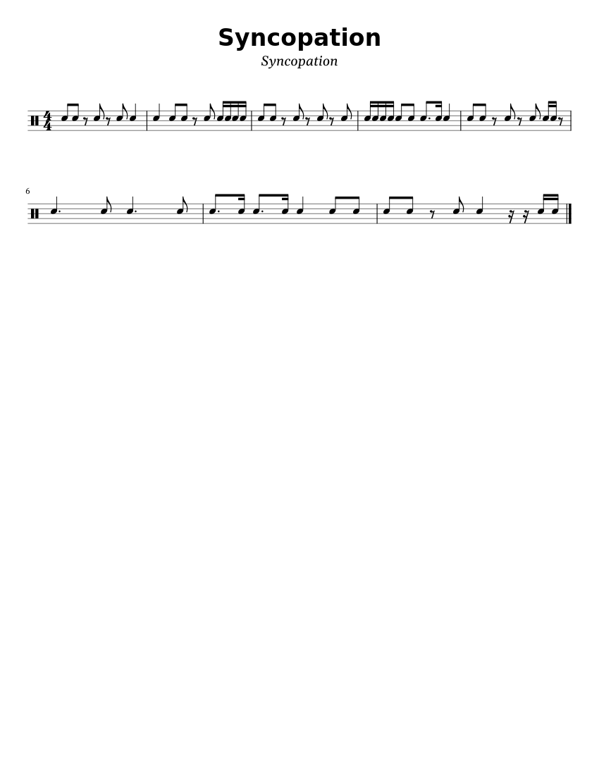 Syncopation - piano tutorial