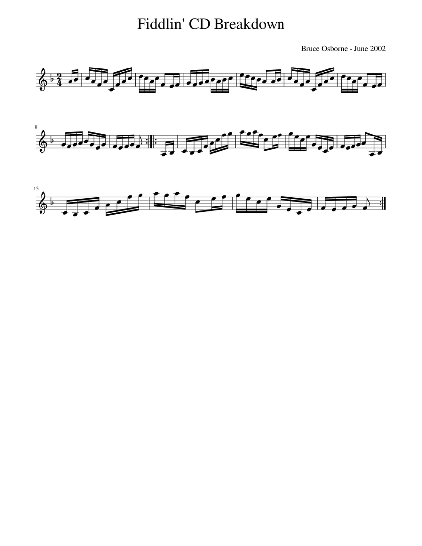 Fiddlin' CD Breakdown Sheet music for Piano (Solo) Easy | Musescore.com