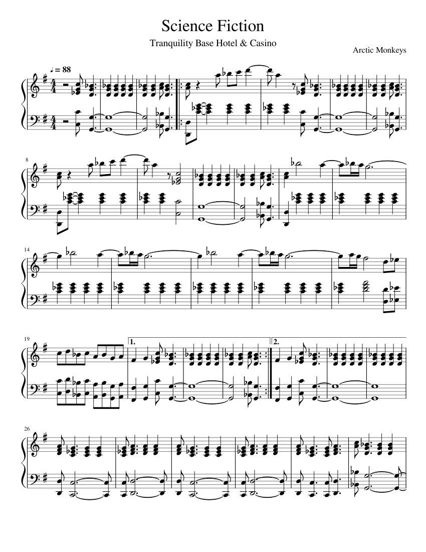 Science Fiction Sheet music for Piano (Solo) Easy | Musescore.com