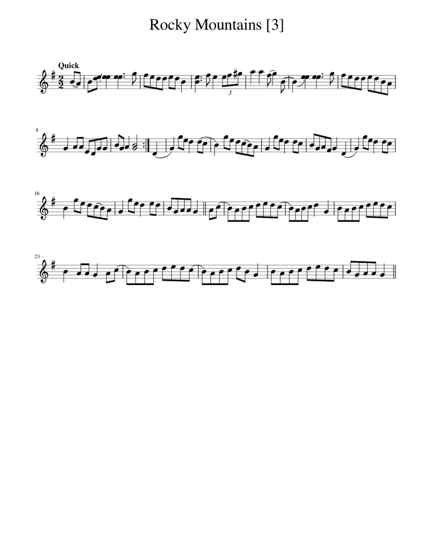Rocky Mountains Sheet music for Piano (Solo) | Musescore.com