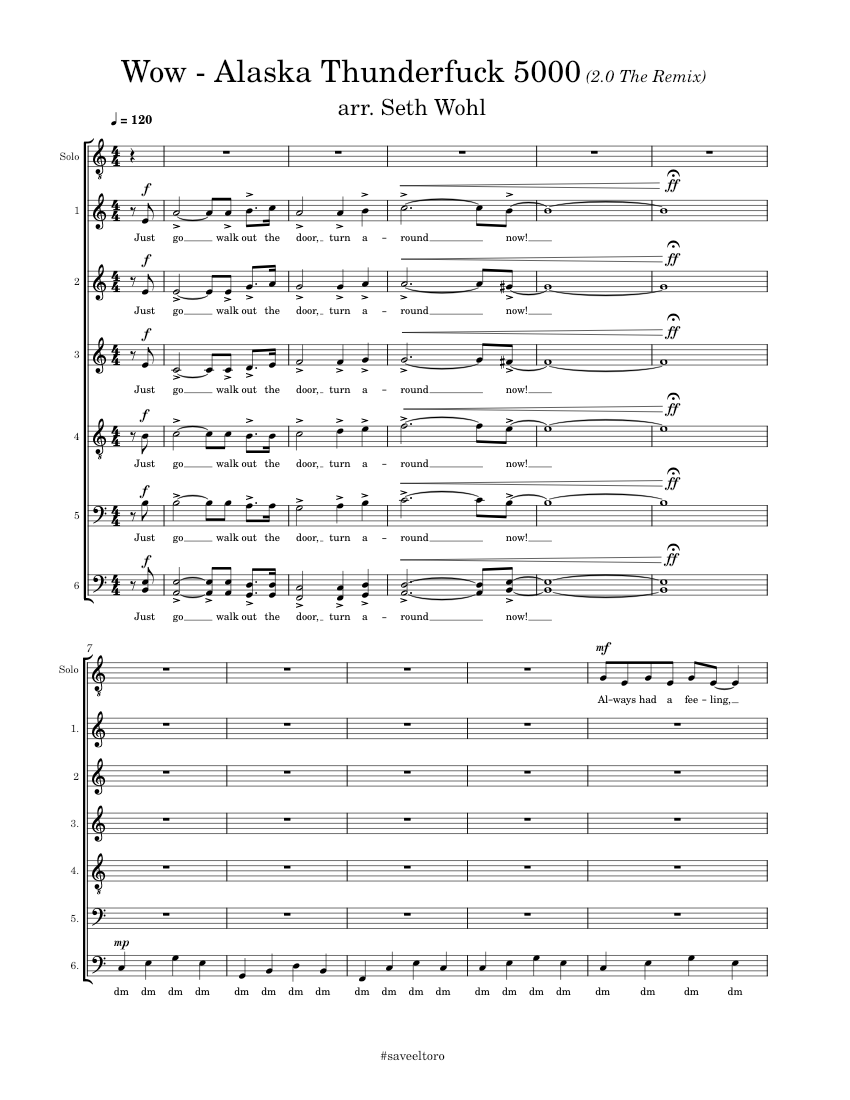 Wow Sheet music for Piano (Mixed Ensemble) | Musescore.com