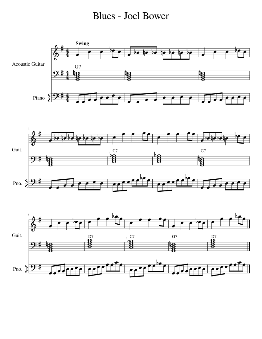 Blues - piano tutorial