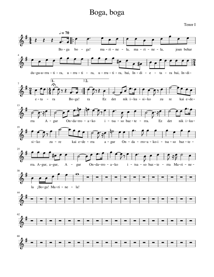 Boga Sheet music for Piano (Solo) Easy | Musescore.com