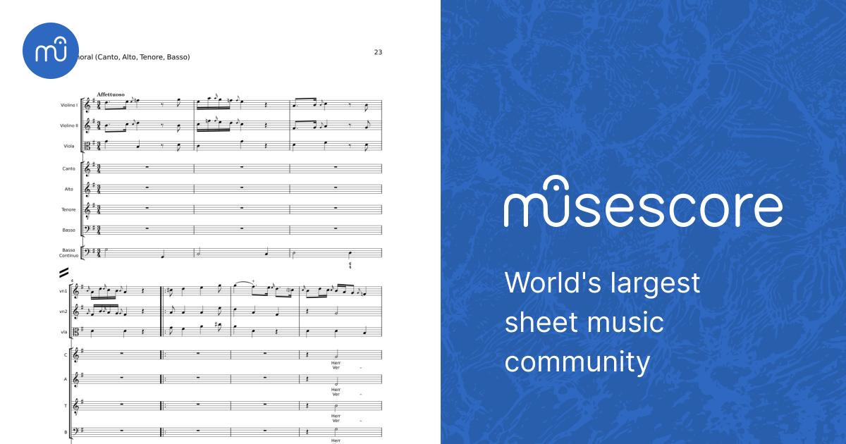 Mag auch ein Blinder einem Blinden - Christoph Graupner Sheet music for ...