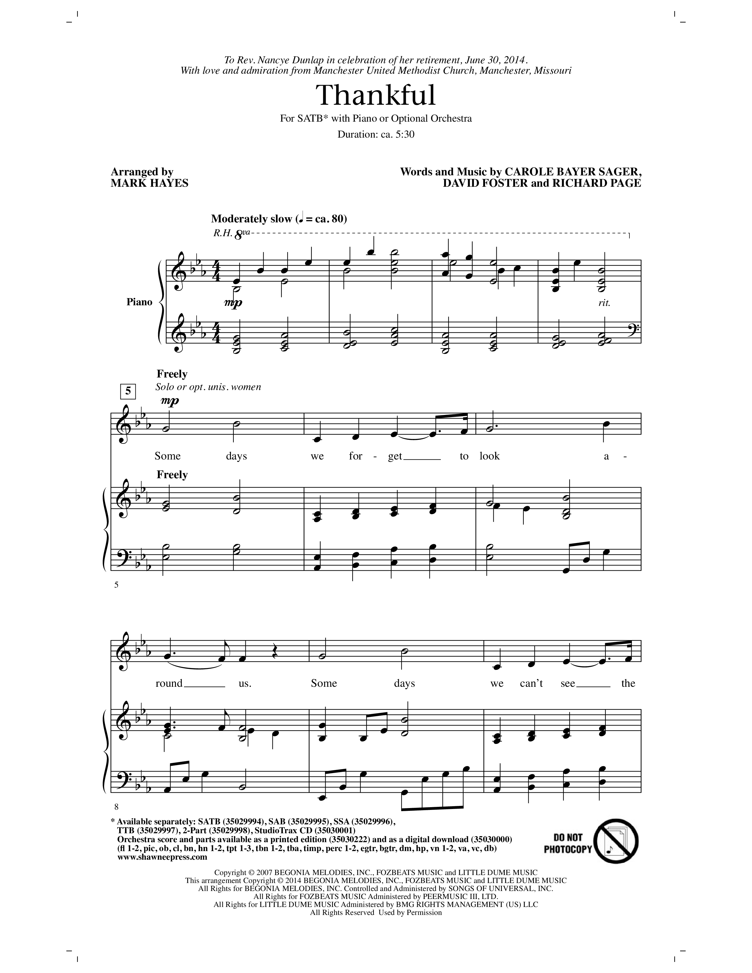 thankful Sheet music by Josh Groban Official | MuseScore.com