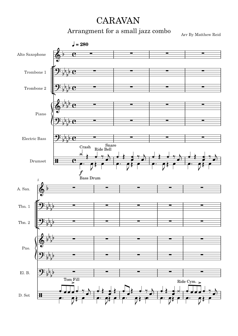 Caravan – Duke Ellington Sheet Music with Chords for Piano, Trombone ...