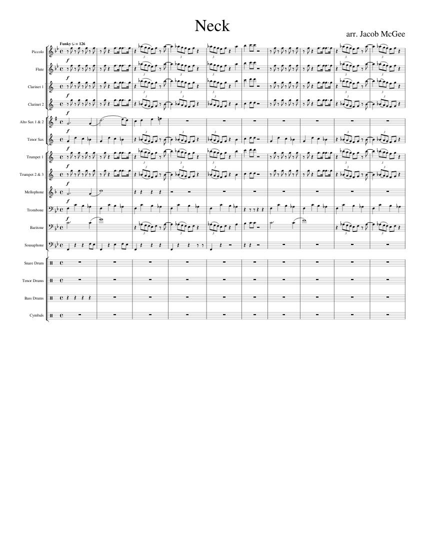 Neck Sheet music for Trombone, Tuba, Flute piccolo, Flute & more ...