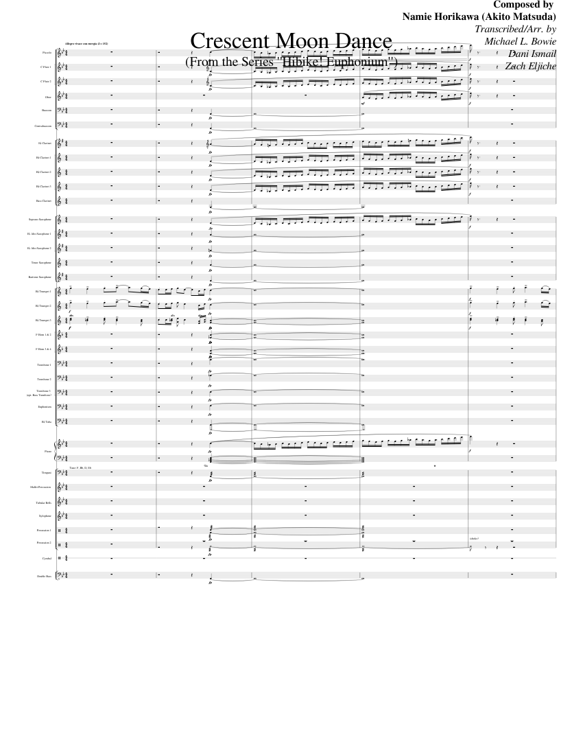 Crescent Moon Dance Sheet music for Piano, Trombone, Euphonium, Tuba & more instruments (Concert ...
