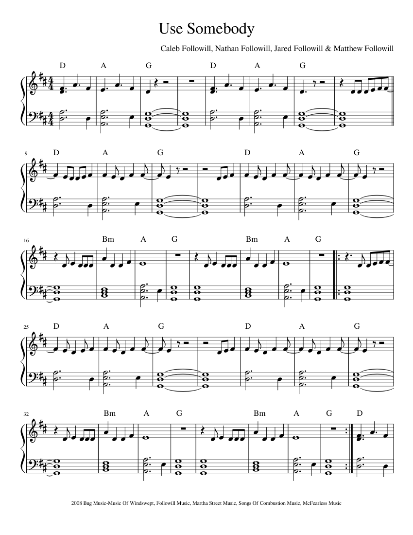 Use Somebody Chords