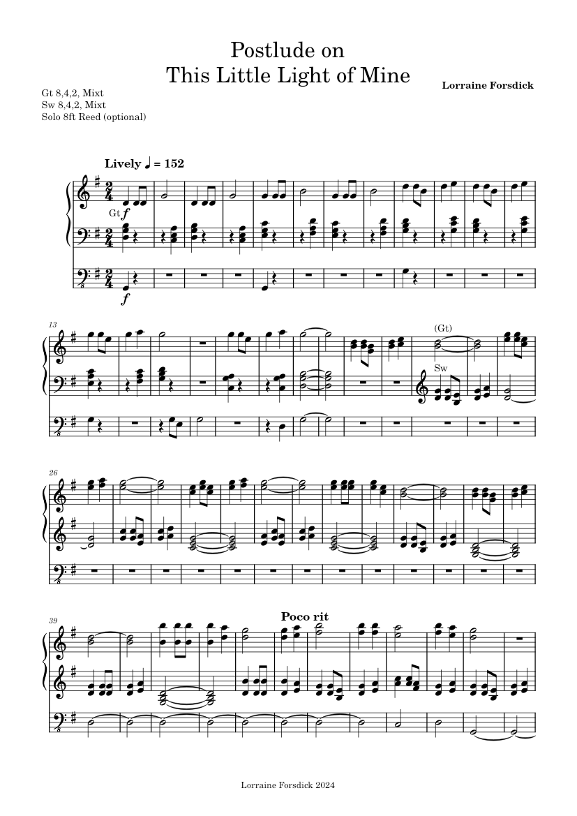 Postlude_on_This_Little_Light_of_Mine- Lorraine Forsdick Sheet Music ...