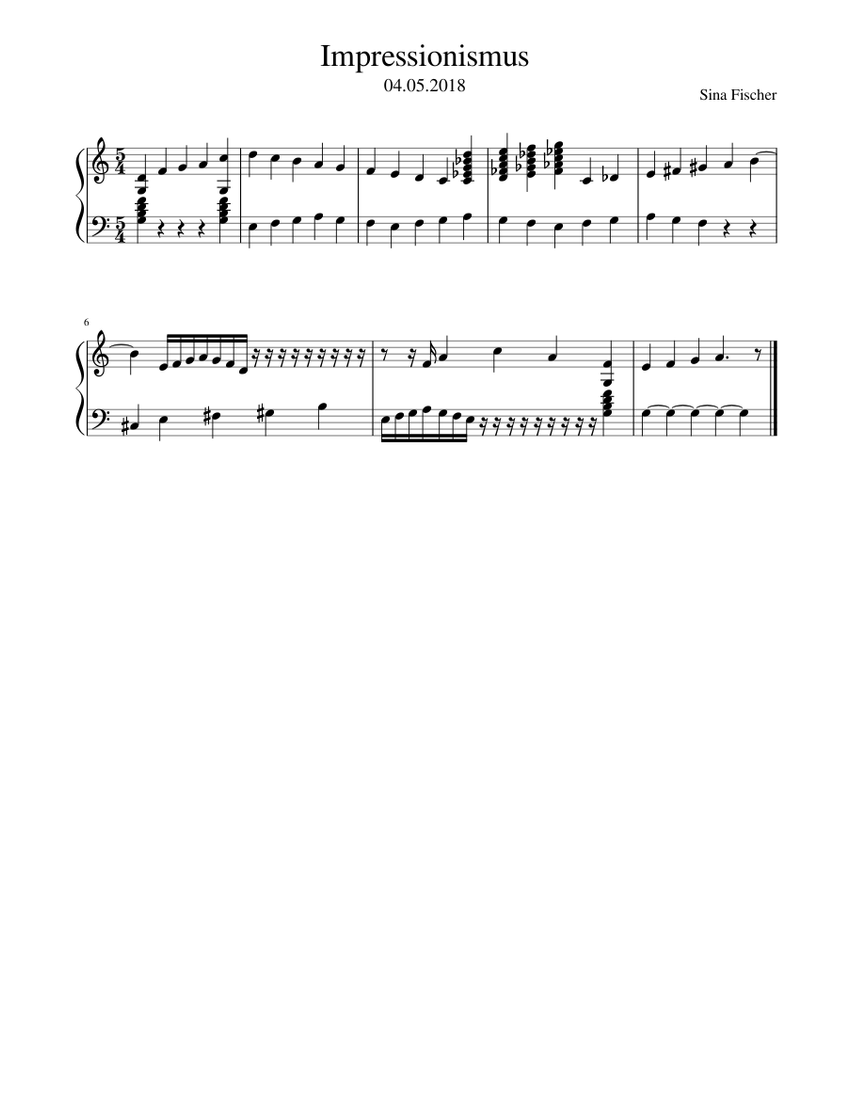 Impressionismus Komposition 4 - piano tutorial