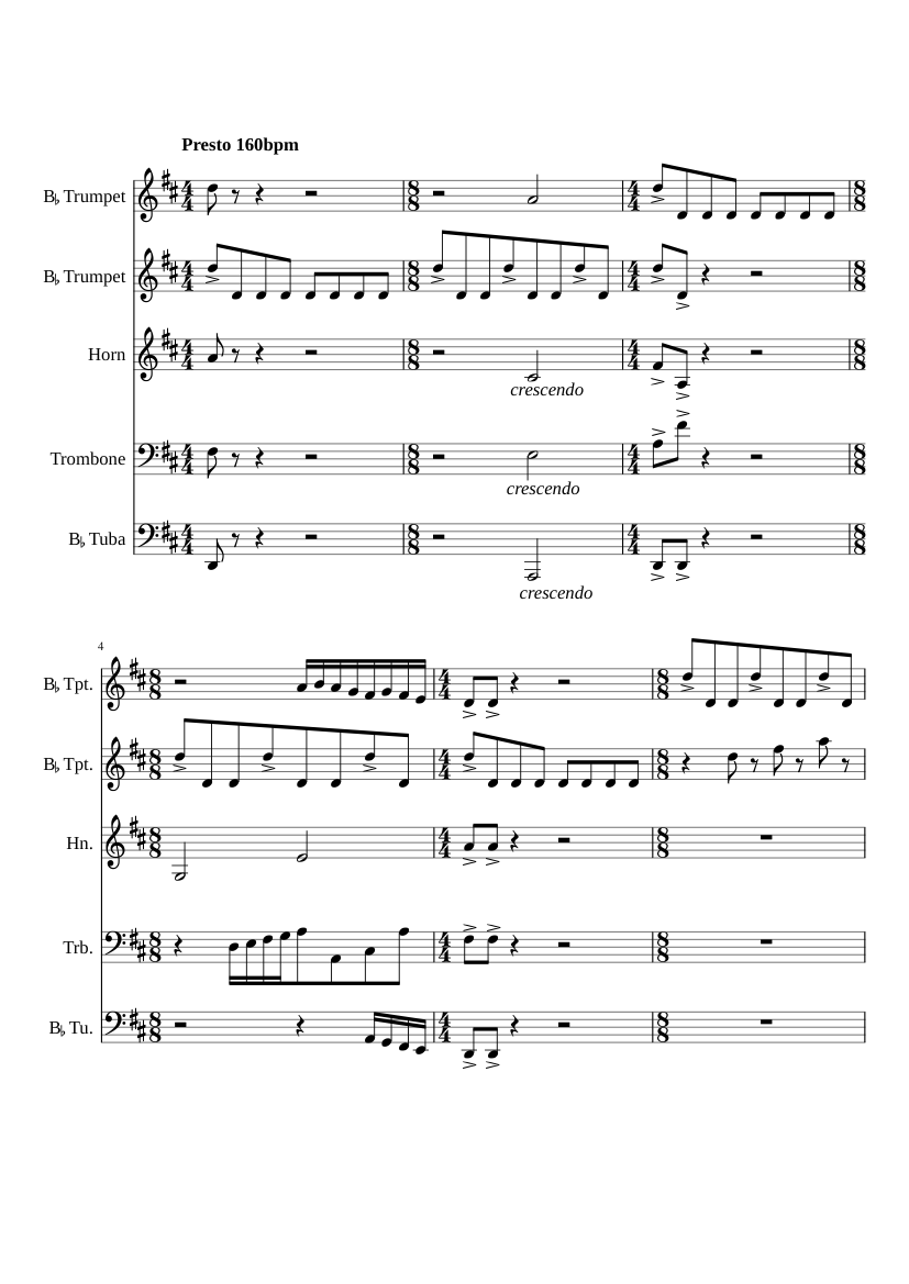Brass - Misc Sheet music for Trombone, Tuba, French horn, Trumpet other ...