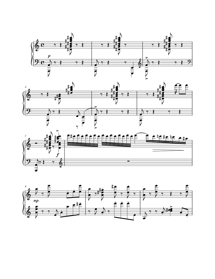 Hu tao Let the living beware Sheet music for Piano (Piano Duo ...