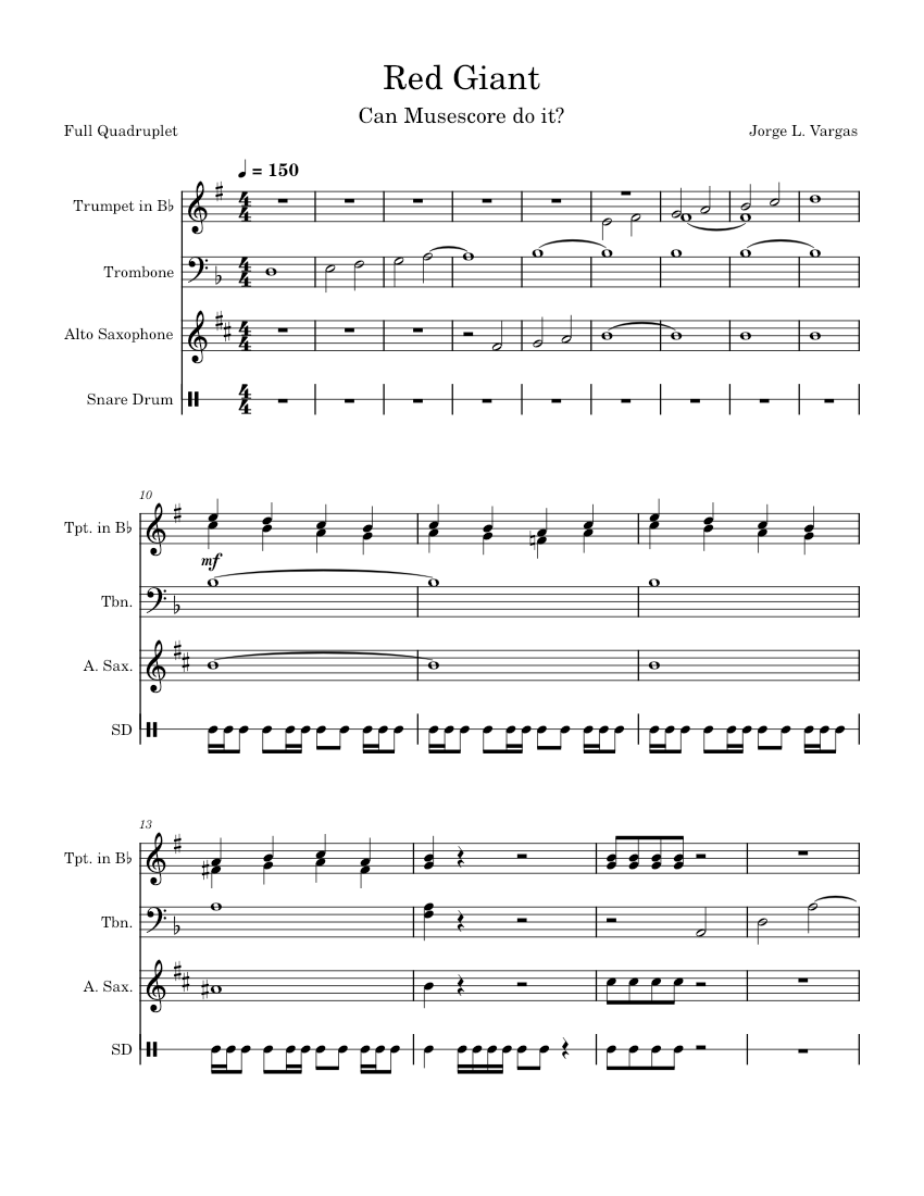 Red Giant – Jorge L. Vargas Red Giant (Can Musescore do it?) Sheet ...