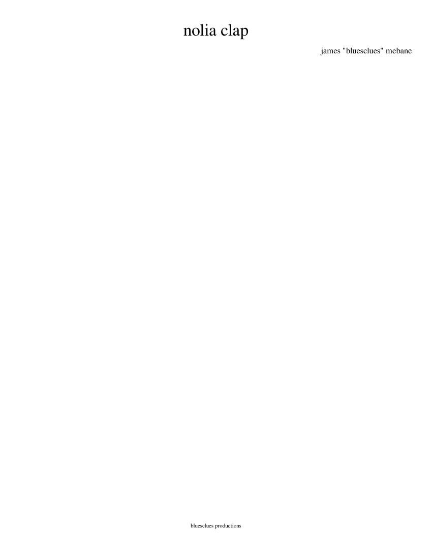 Nolia clap Sheet music for Trombone, Mellophone, Flute piccolo, Flute ...