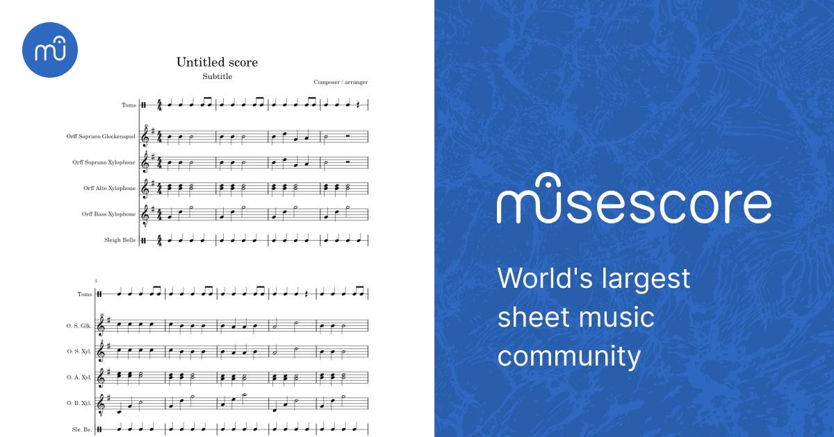 Jingle Bells Orff Sheet music for Glockenspiel, Drum group, Marimba ...