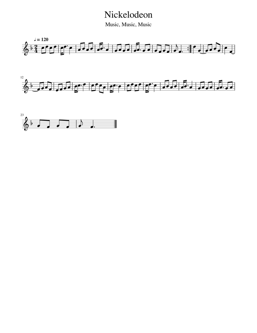 Nickelodeon - piano tutorial
