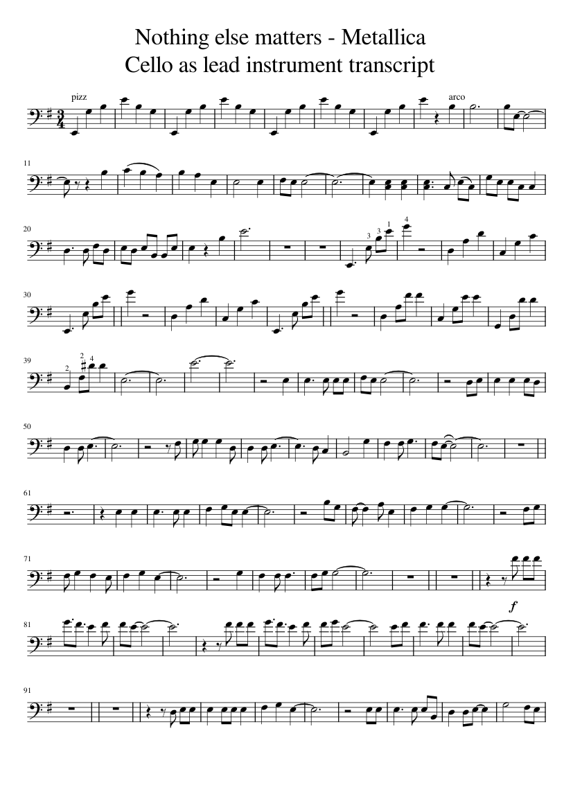 Nothing else matters – Metallica Nothing else matters - Metallica ...