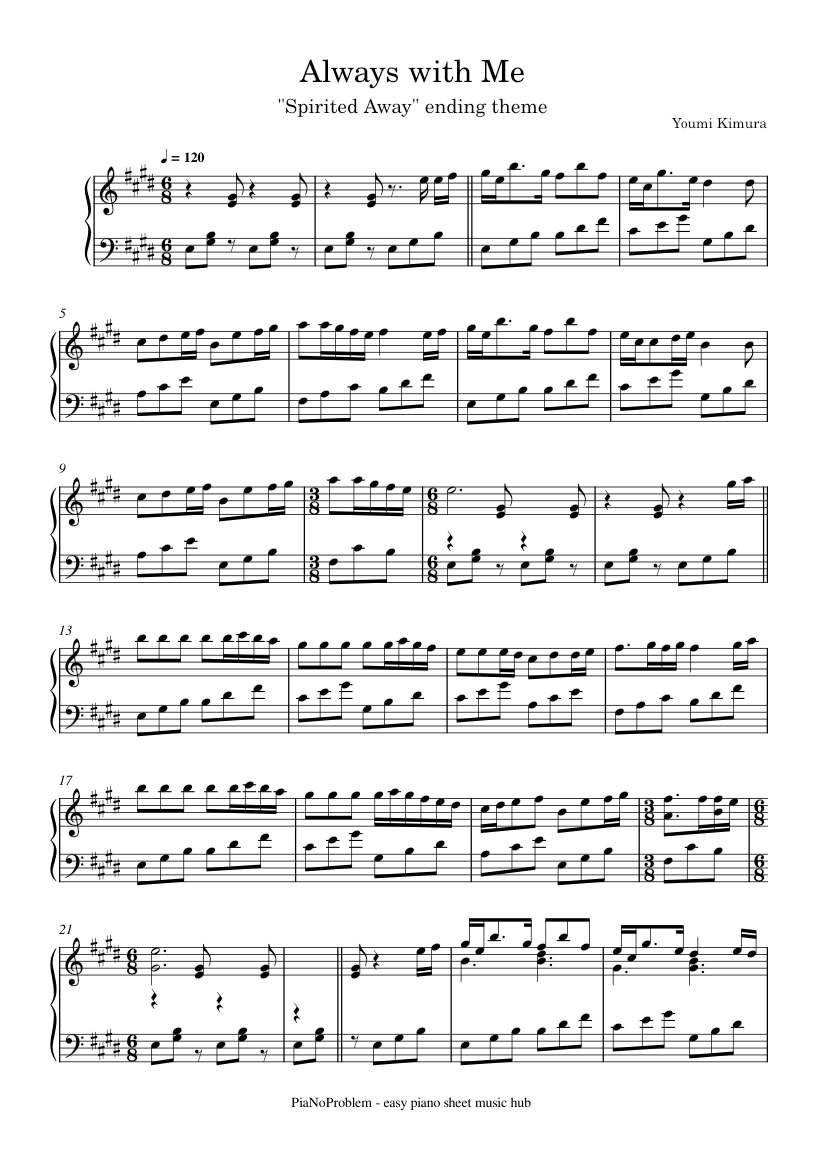 Always with Me – Yumi Kimura “Spirited Away” ending theme “Always with ...