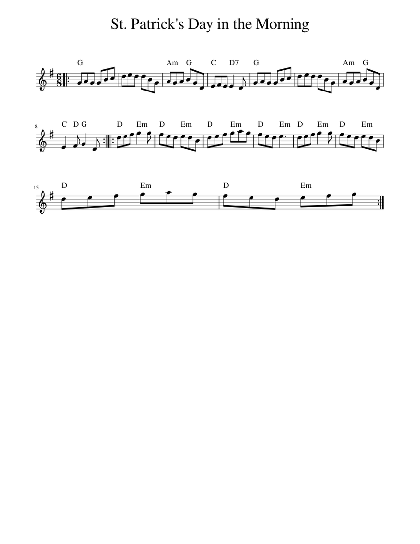 St. Patrick's Day in the Morning Sheet music for Piano (Solo ...