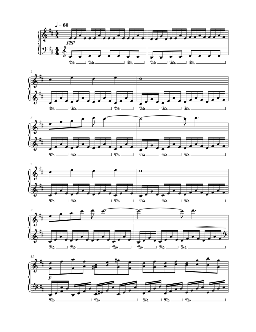 Piano No. 8 Sheet music for Piano (Solo) | Musescore.com