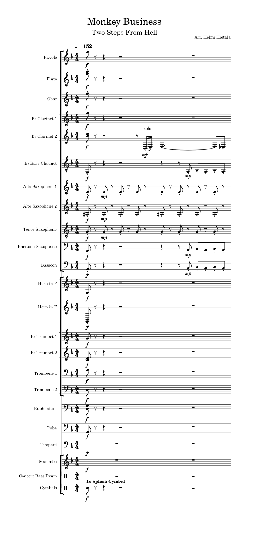 Monkey Business Sheet music for Trombone, Euphonium, Tuba, Flute ...