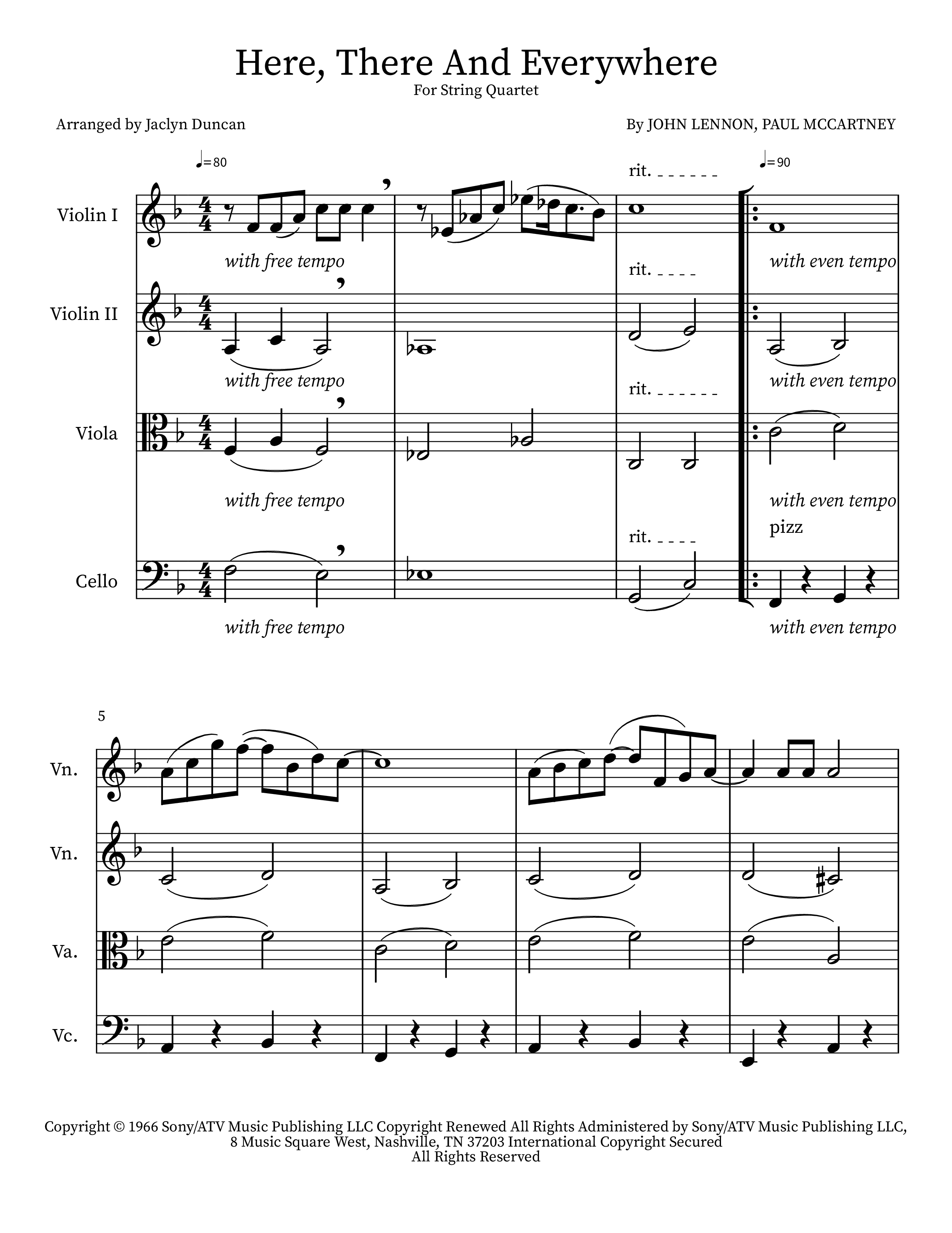 Play Official version of Here, There And Everywhere sheet music by The ...