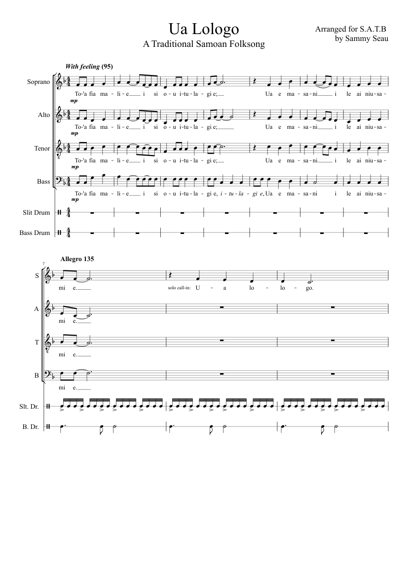 Ua Lologo Medley Sheet Music for Bass guitar (Solo) | MuseScore.com
