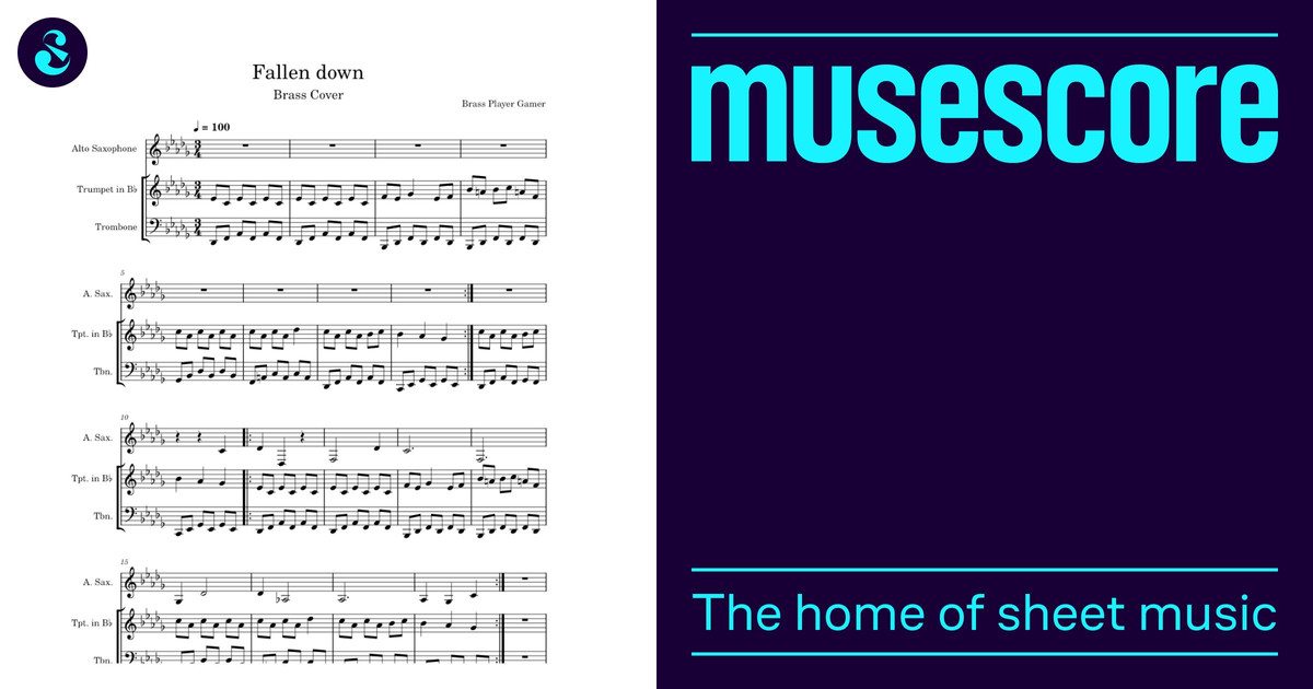 Fallen Down – Toby Fox Fallen Down – Undertale Sheet music for Trombone ...