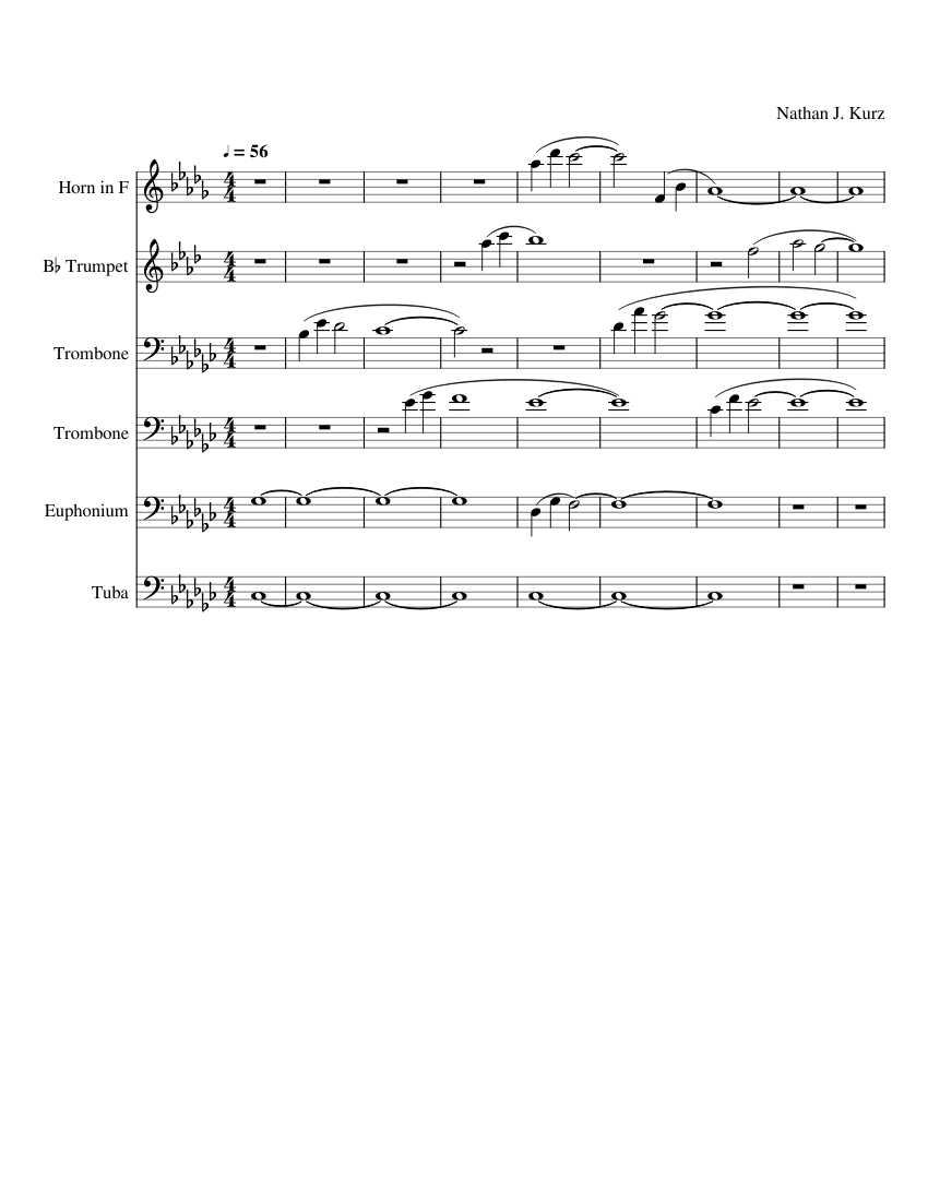 Brass Feature Sheet music for Trombone, Euphonium, Tuba, Trumpet in b ...