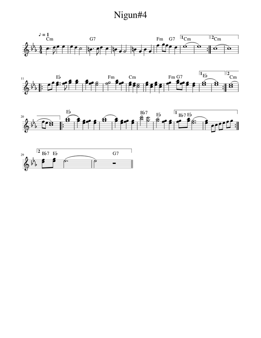Nigun#4 Sheet music for Piano (Solo) | Musescore.com