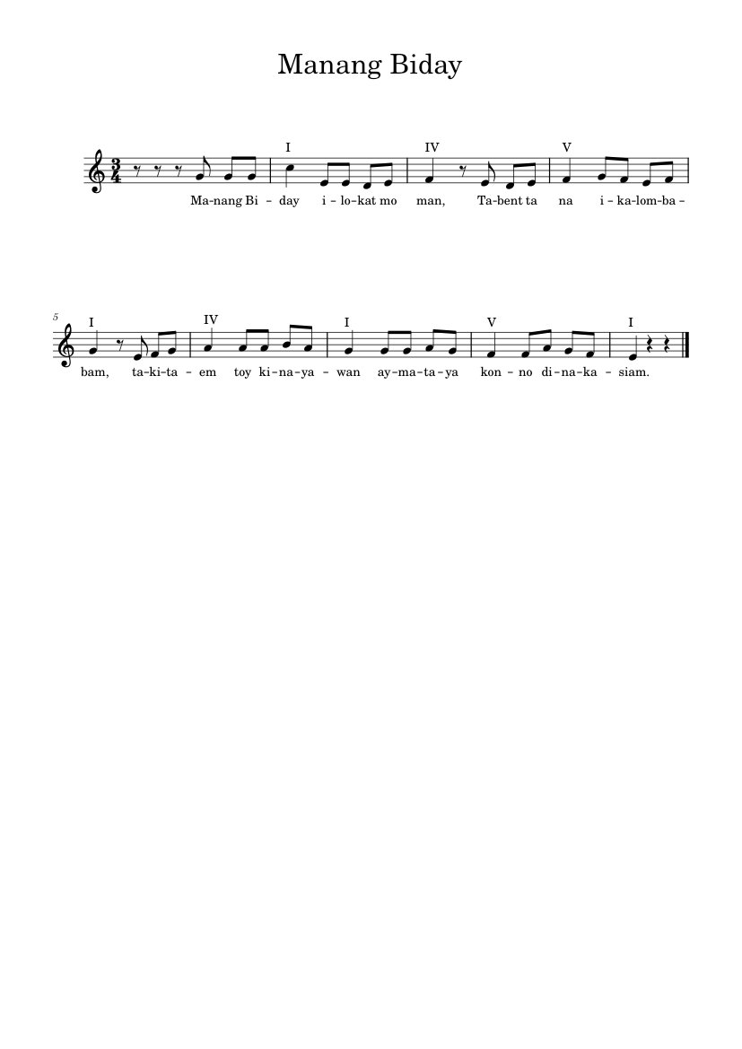 Manang Biday Grade 6 Sheet music for Piano (Solo) Easy | Musescore.com
