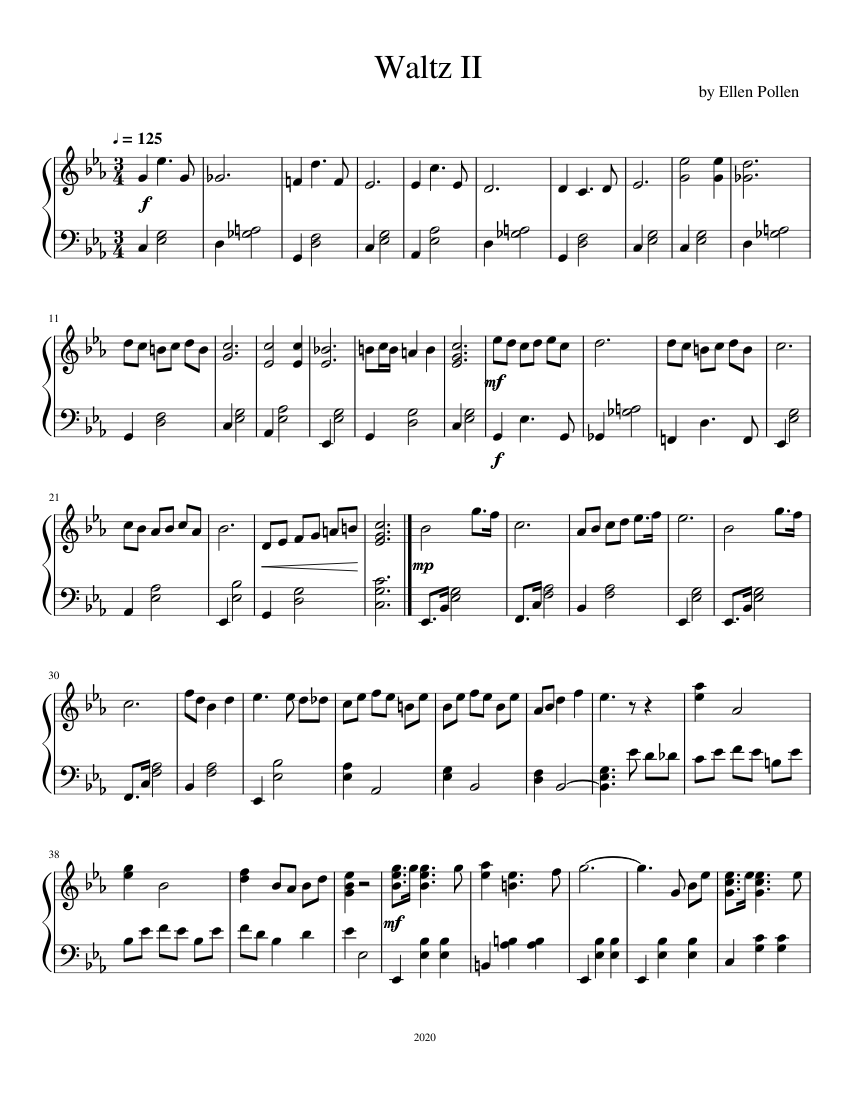Waltz II Sheet music for Piano (Solo) | Musescore.com