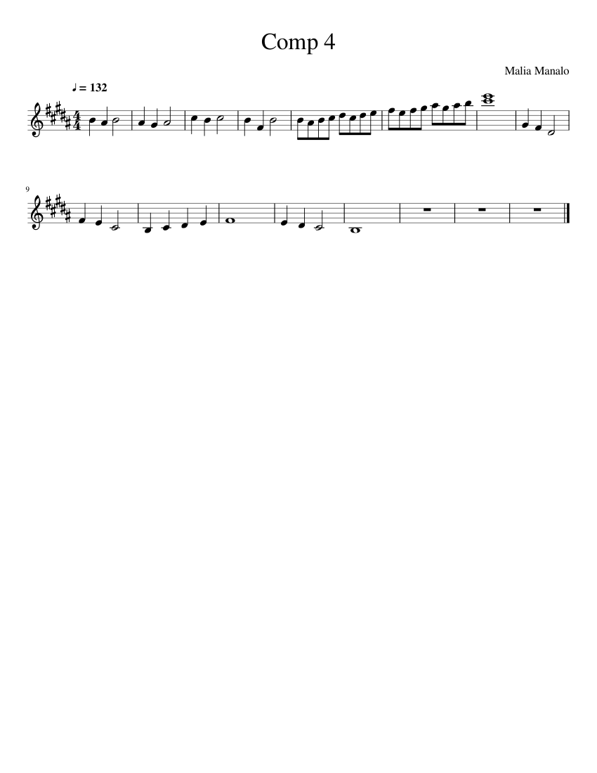 Comp 4 Sheet music for Piano (Solo) | Musescore.com